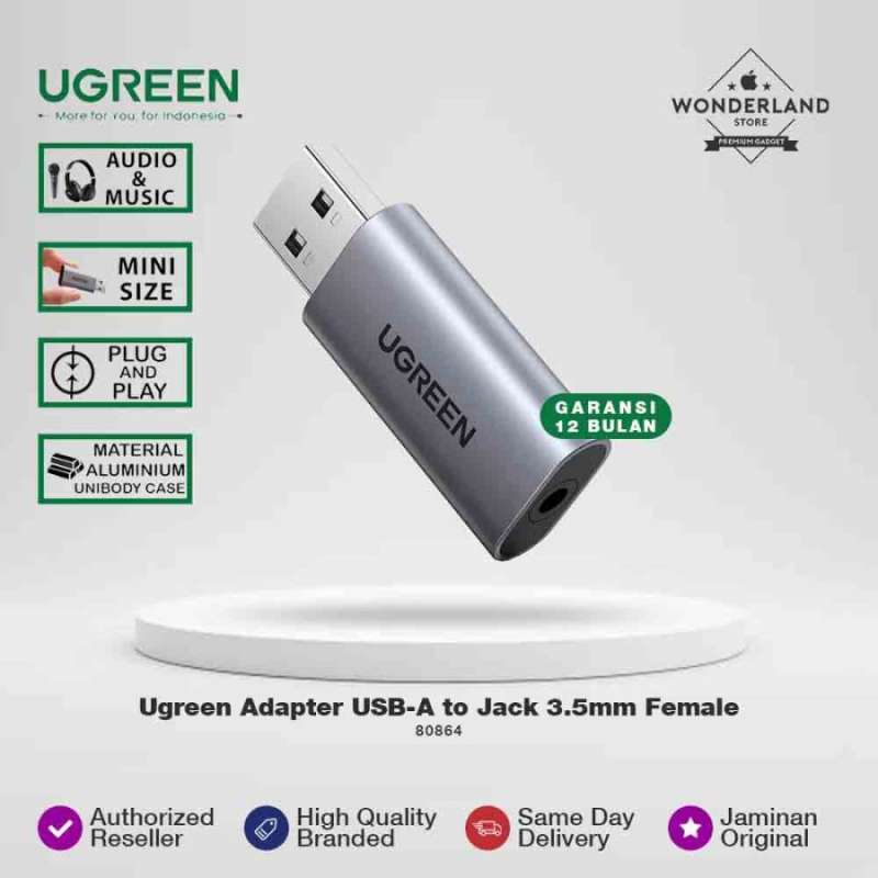 Promo Ugreen Audio Adapter Usb-a 2.0 To Jack 3.5mm Female Soundcard ...