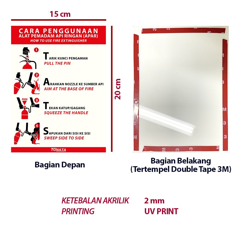 Jual Rambu Akrilik Cara Penggunaan Apar Tonata Di Seller Tonata Safety ...