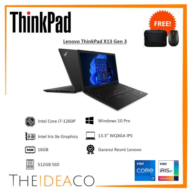 Jual Lenovo Thinkpad X13 Gen 3 I7-1260p Ram 16gb 512gb Ssd Win10pro Di Seller Theidea.co ...