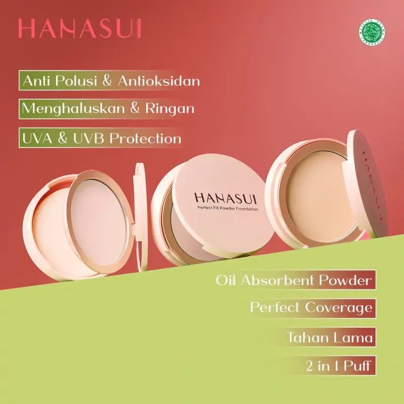Promo Hanasui Perfect Fit Powder Foundation 12,5gr Diskon 15% Di Seller ...