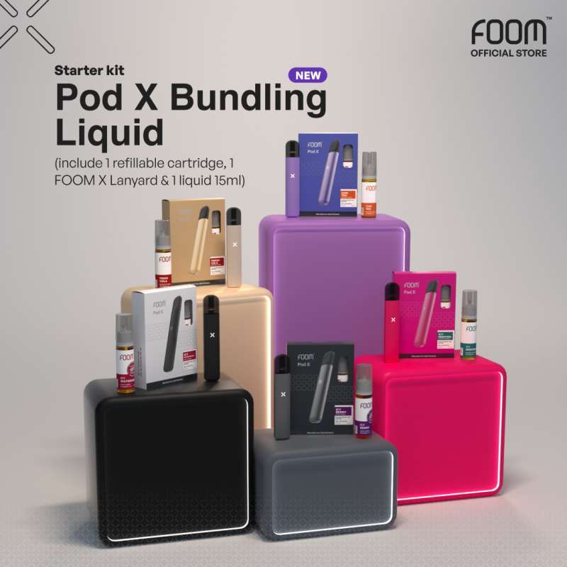 Jual Foom Pod X Bundling Liquid (absolute Black Icy Berry 15ml) Di ...