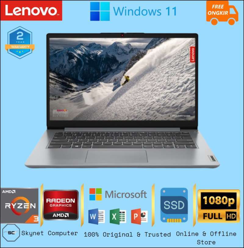 Jual LENOVO IDEAPAD SLIM 1 AMD RYZEN 3 7320U RAM8GB SSD1TBGB 14FHD WINDOWS 11 DAN OHS 2021 ...