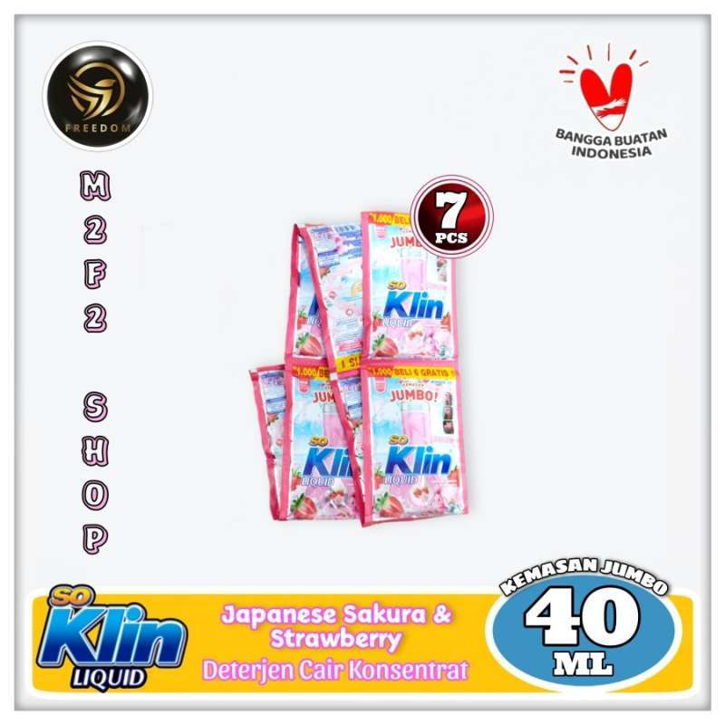 Promo So Klin Liquid Power Clean Action Japanese Sakura & Strawberry ...
