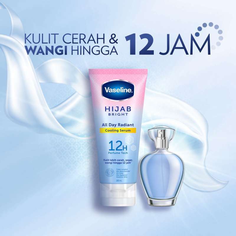 Promo Vaseline Hijab Bright All Day Radian Cooling Serum 180ml Diskon ...