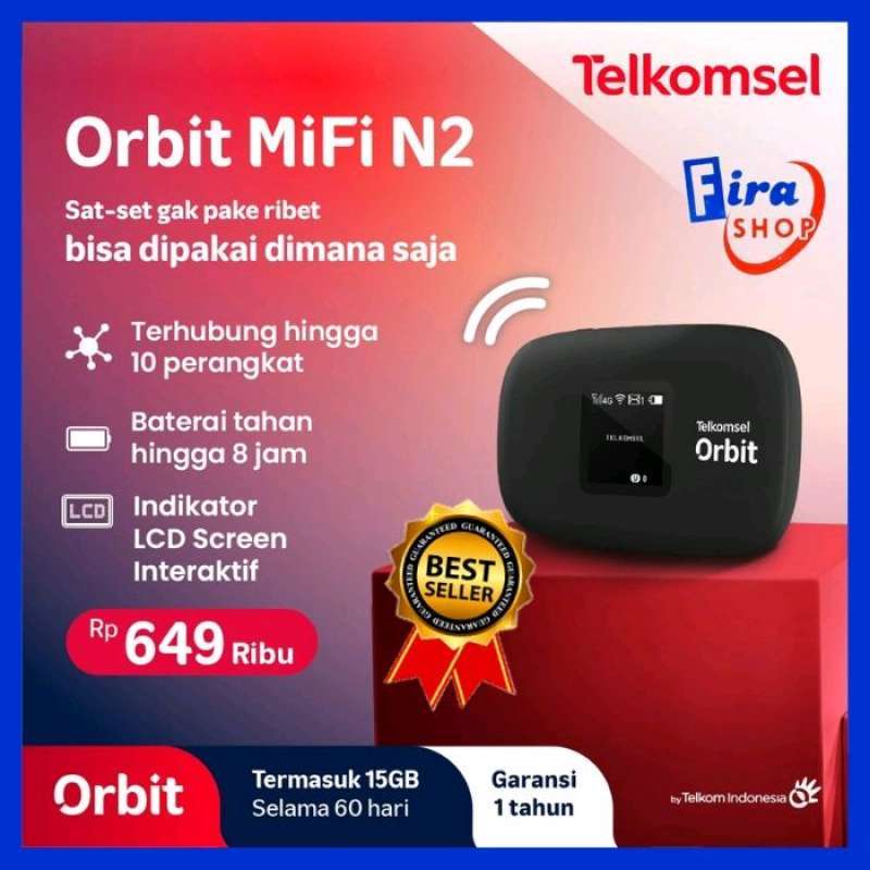 Jual Modem Mifi Telkomsel Orbit N2 Hkm M22 Wifi Portabel Free Kuota ...