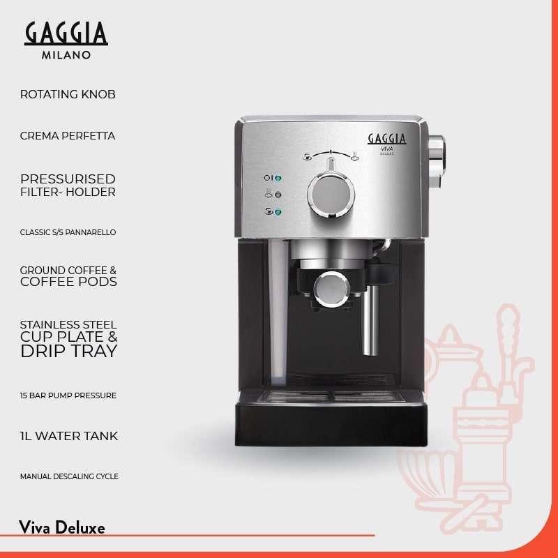 Promo Mesin Espresso Gaggia Viva Deluxe | Mesin Kopi Diskon 49% Di ...