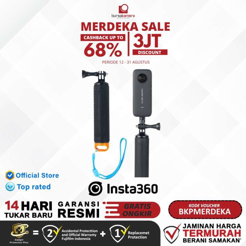 Jual Bkp Insta360 Floating Hand Grip Insta 360 Go2 X3 X2 One Rs ...