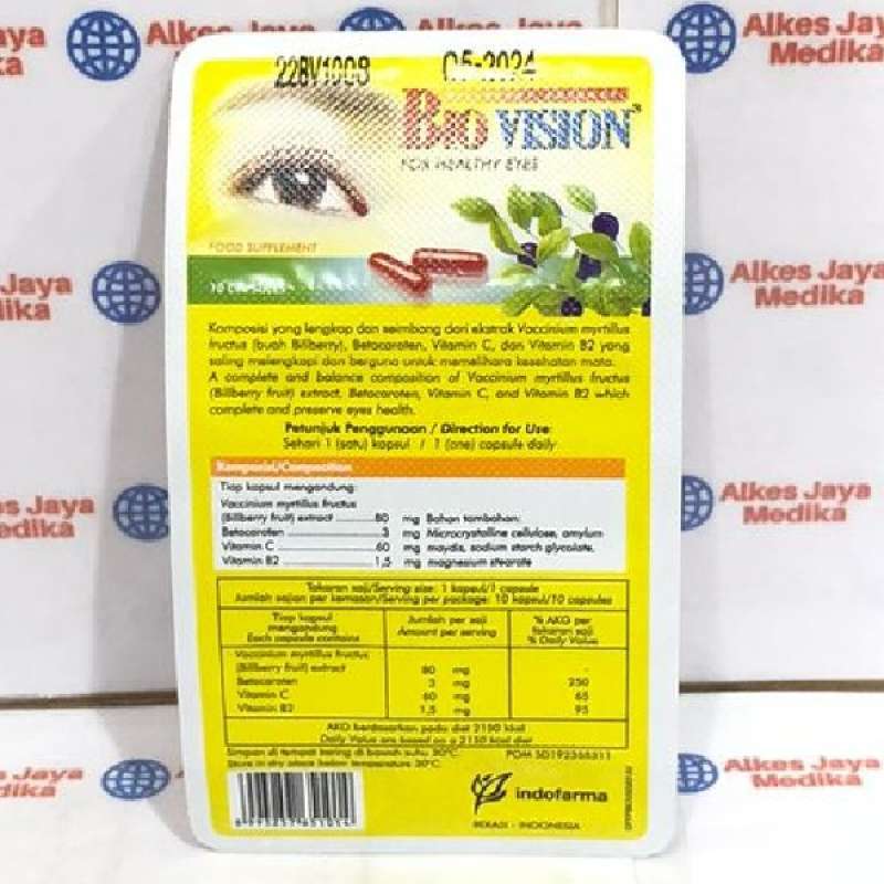 Jual BioVision isi 10 tablet (Multivitamin kesehatan Mata) di Seller ...