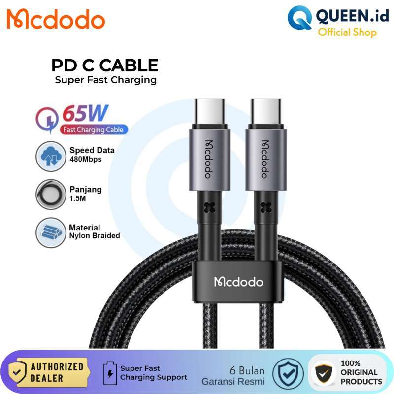 Promo Mcdodo Ca-3131 Kabel Data Charger Usb Type C To C 1.5m 65w Pd Qc 3.0 Diskon 5% Di Seller ...
