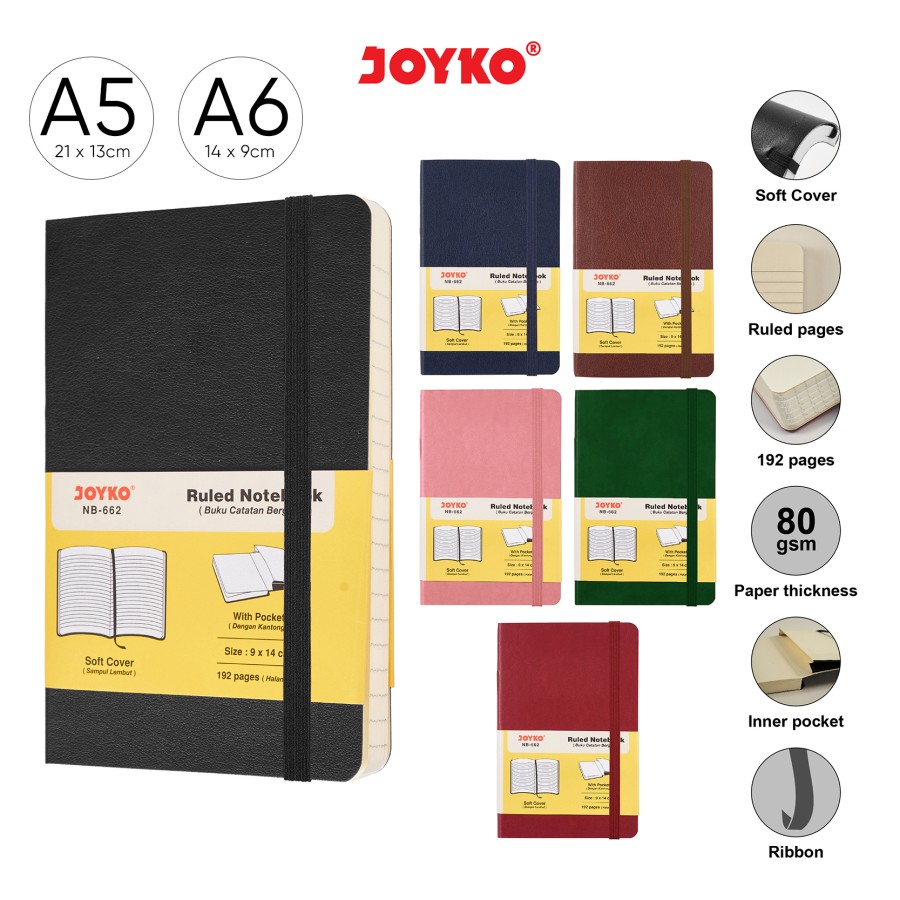Jual A5 NOTEBOOK BUKU TULIS CATATAN DIARY AGENDA JOYKO SOFT COVER di ...