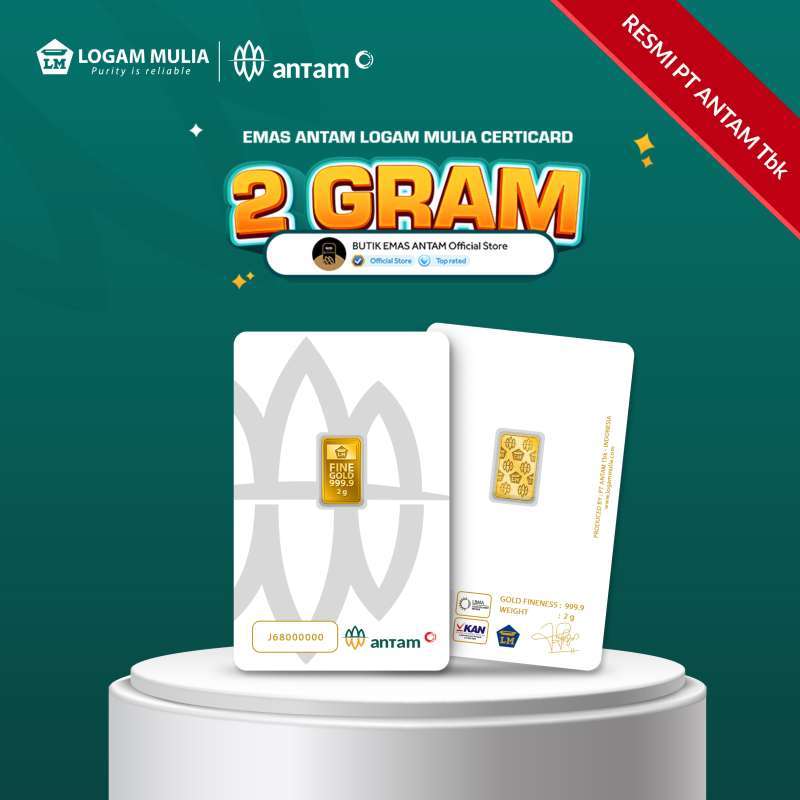 Jual Emas Antam Logam Mulia Certicard - 2 Gr Di Seller Butik Emas Antam ...