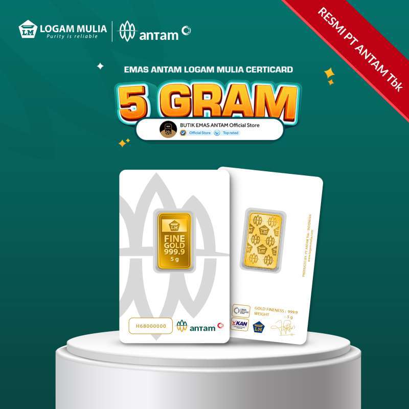 Jual Emas Antam Logam Mulia Certicard - 5 Gr - With Out Box Di Seller ...