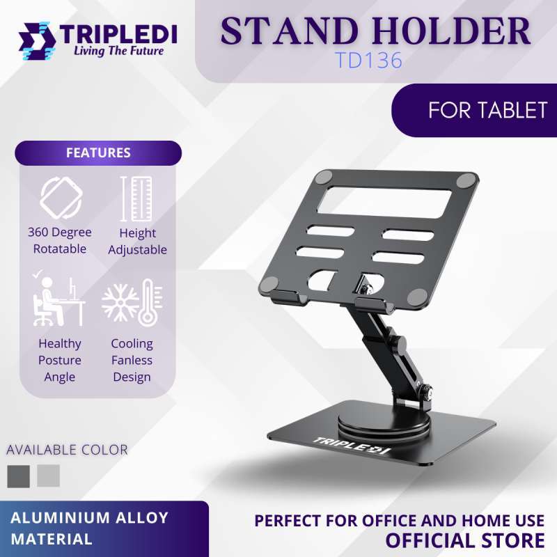 Promo TRIPLEDI TD136 Stand iPad Holder Tablet Aluminium Dudukan Tab ...