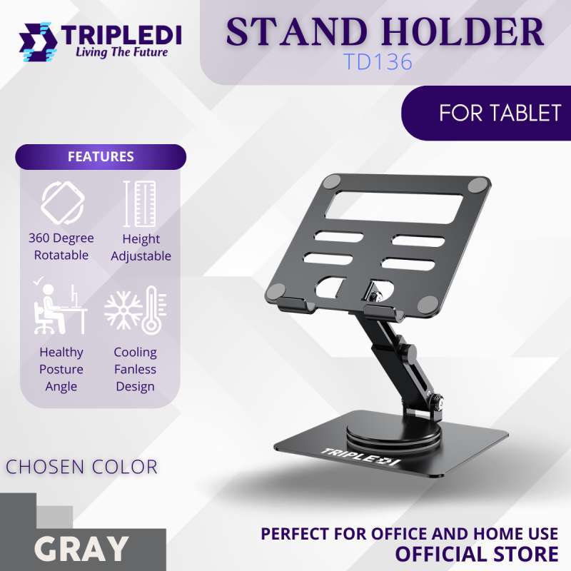 Promo TRIPLEDI TD136 Stand iPad Holder Tablet Aluminium Dudukan Tab ...