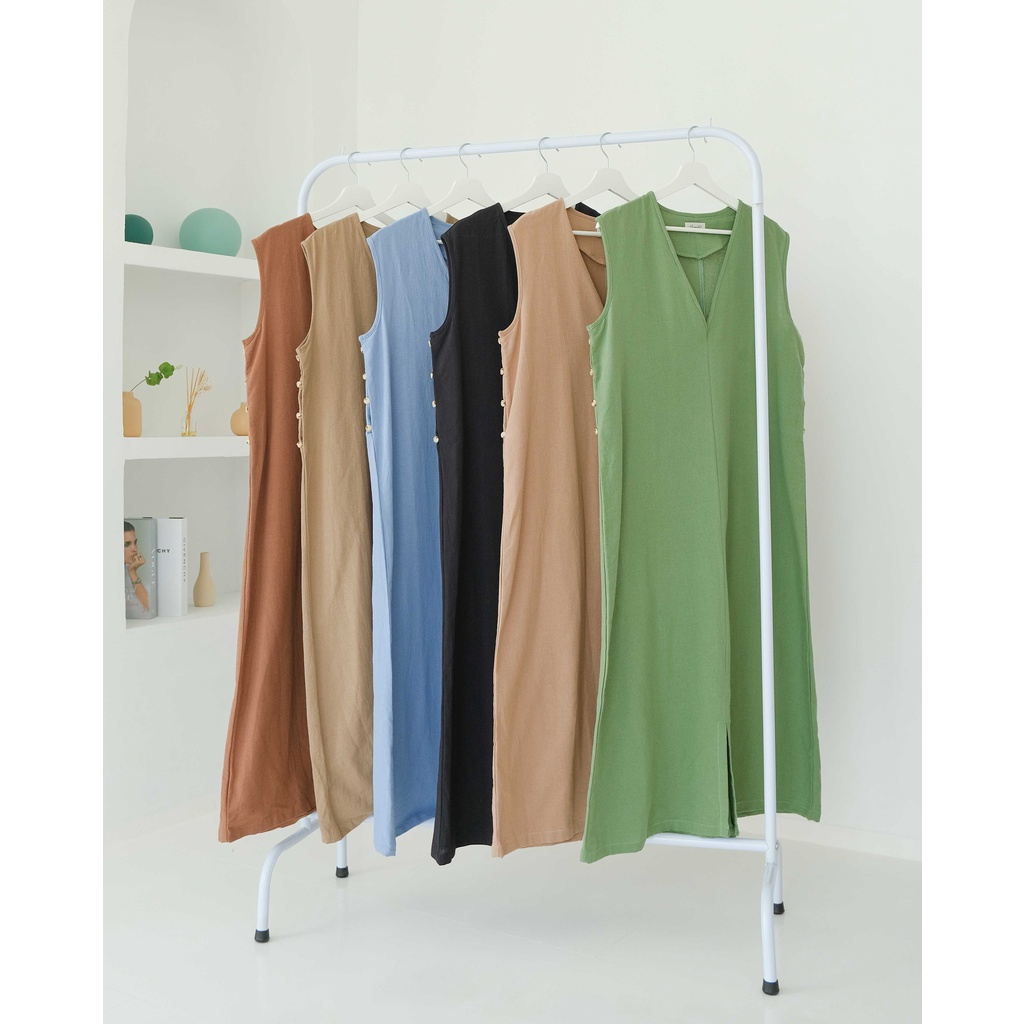 Jual Mayoutfit Bellava Overalldress | Linen Dress Overall Wanita di ...