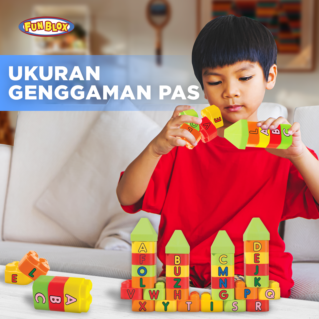 Promo Playgo Alphabet Blocks Mainan Balok Susun Huruf Anak Belajar Membaca Sambil Bermain Lego ...