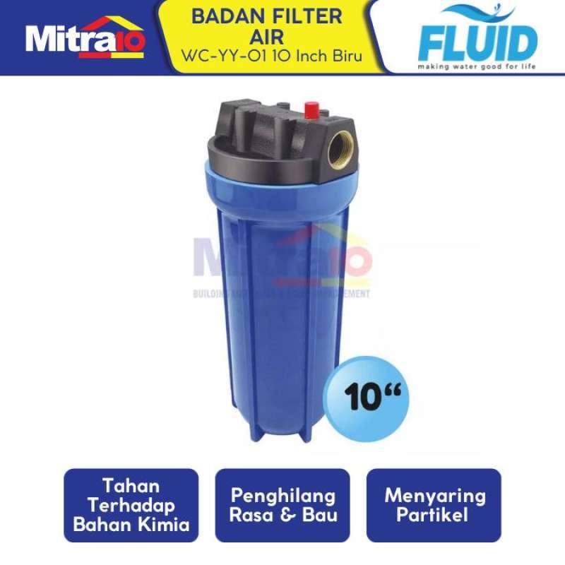 Jual Fluid Badan Filter Air Penghilang Bau Wc-yy-01 10 Inch Biru Di ...