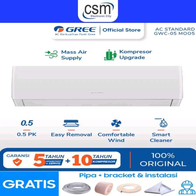 Jual AC GREE 1/2 PK GWC-05M005S 1/2 PK R32 STANDARD LOW WATT [FREE ...