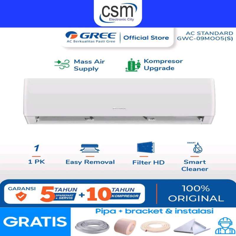 Jual AC GREE 1 PK GWC-09M005S 1 PK R32 STANDARD LOW WATT [FREE ...