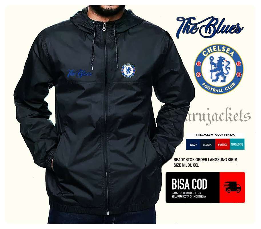 Jual Best Seller Jaket Parasut Pria Wf Logo Bola Chls Warna Navy Ukuran ...