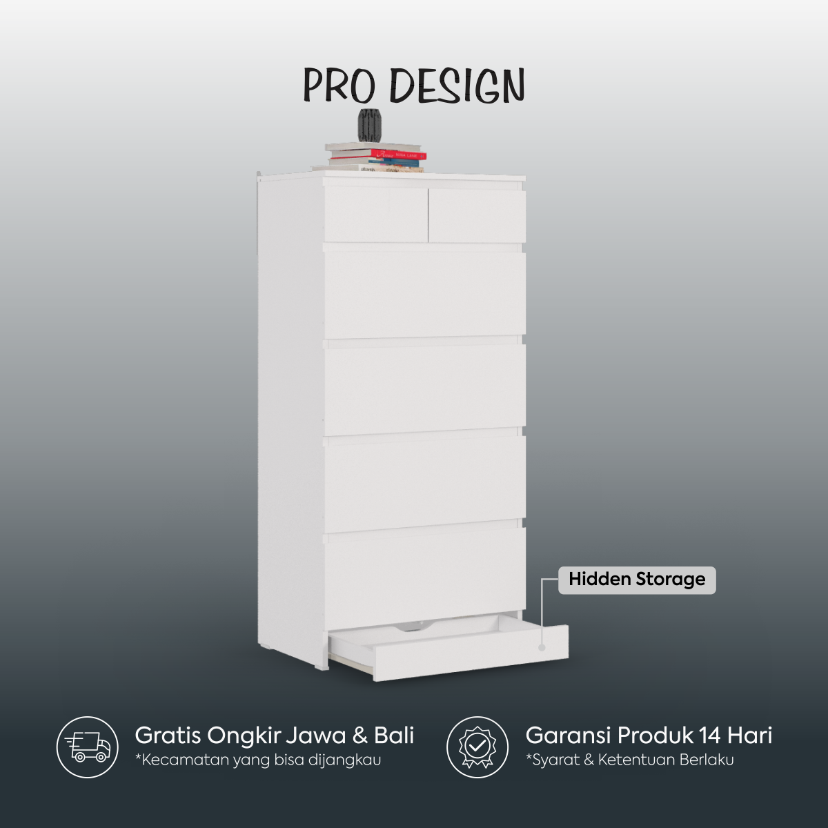 Promo Pro Design Eleven Rak Penyimpanan 6 Laci Diskon 37% di Seller Pro ...