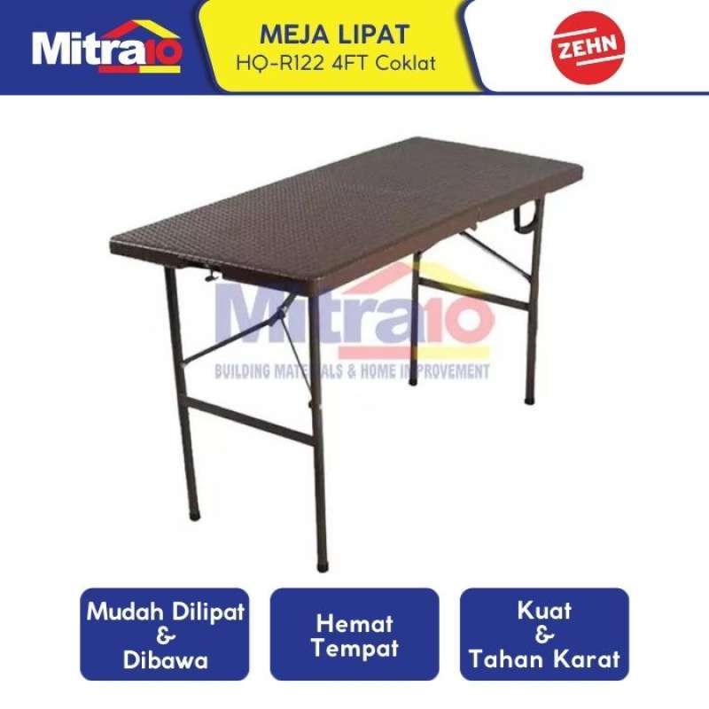 Jual Zehn Meja Lipat Hq-r122 4ft Coklat Di Seller Mitra10 Official ...