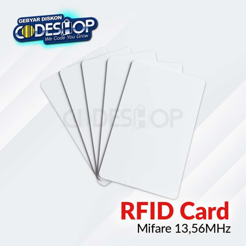 Jual Kartu Rfid Mifare 13.56 Mhz Contactless Smartcard Blank Putih Di ...