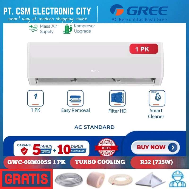 Jual AC GREE 1 PK GWC-09MOO5s [1 PK] TURBO COOLING R32 [GARANSI RESMI ...