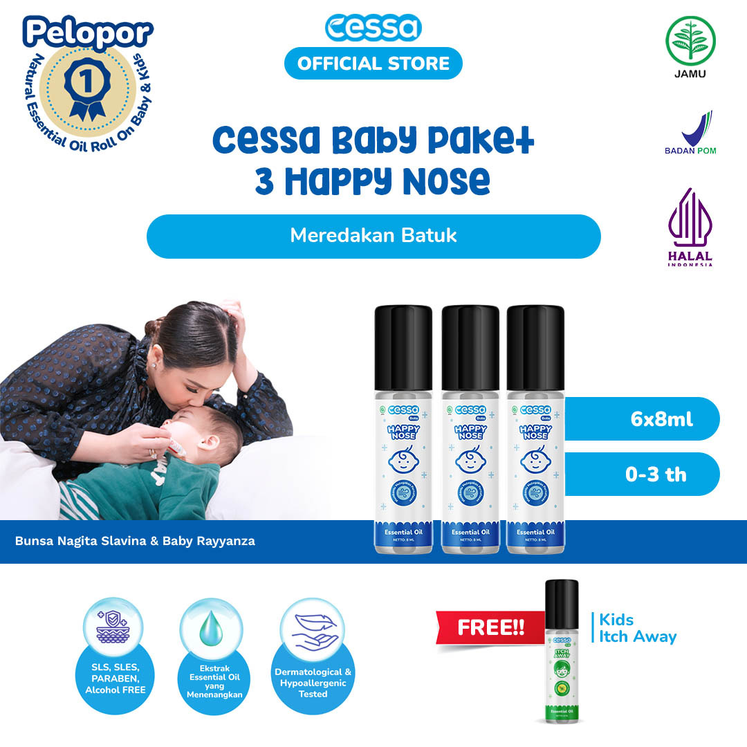 Promo Cessa Baby Paket 3 Happy Nose Free Kids Itch Away Diskon 46% Di ...