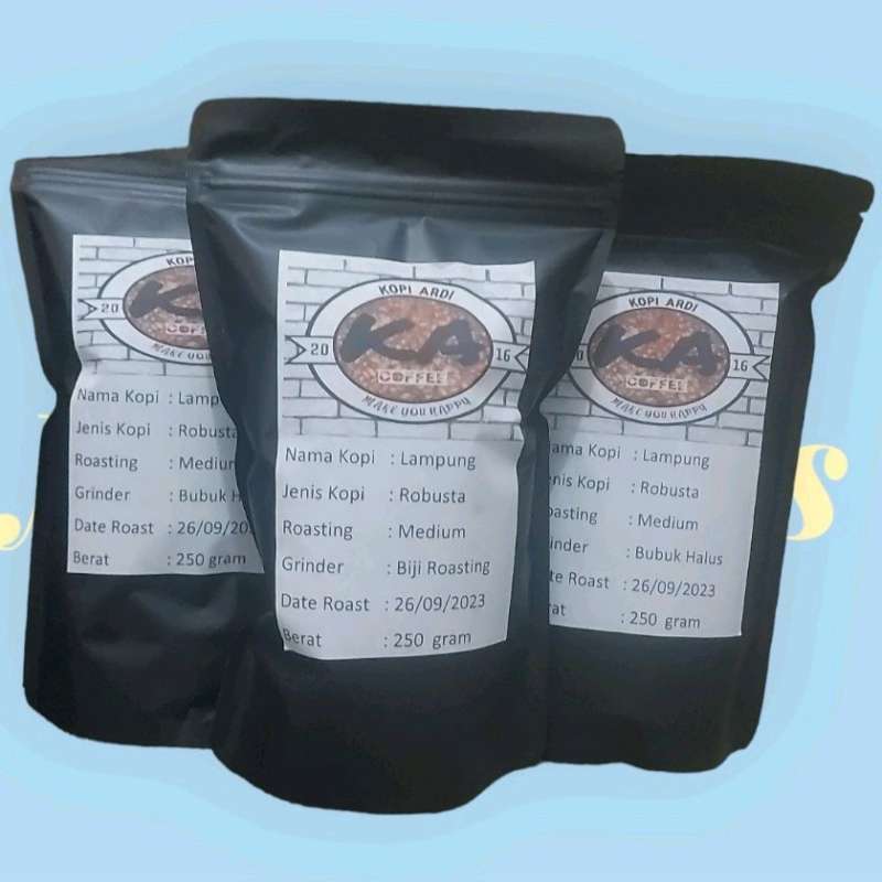 Jual Kopi Biji Roasting/Bubuk Robusta Lampung Premium/Natural 250 gram ...