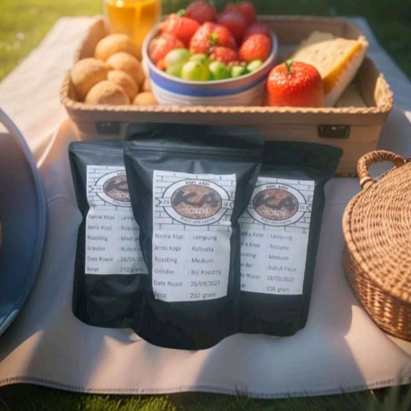 Jual Kopi Biji Roasting/Bubuk Robusta Lampung Premium/Natural 250 gram ...