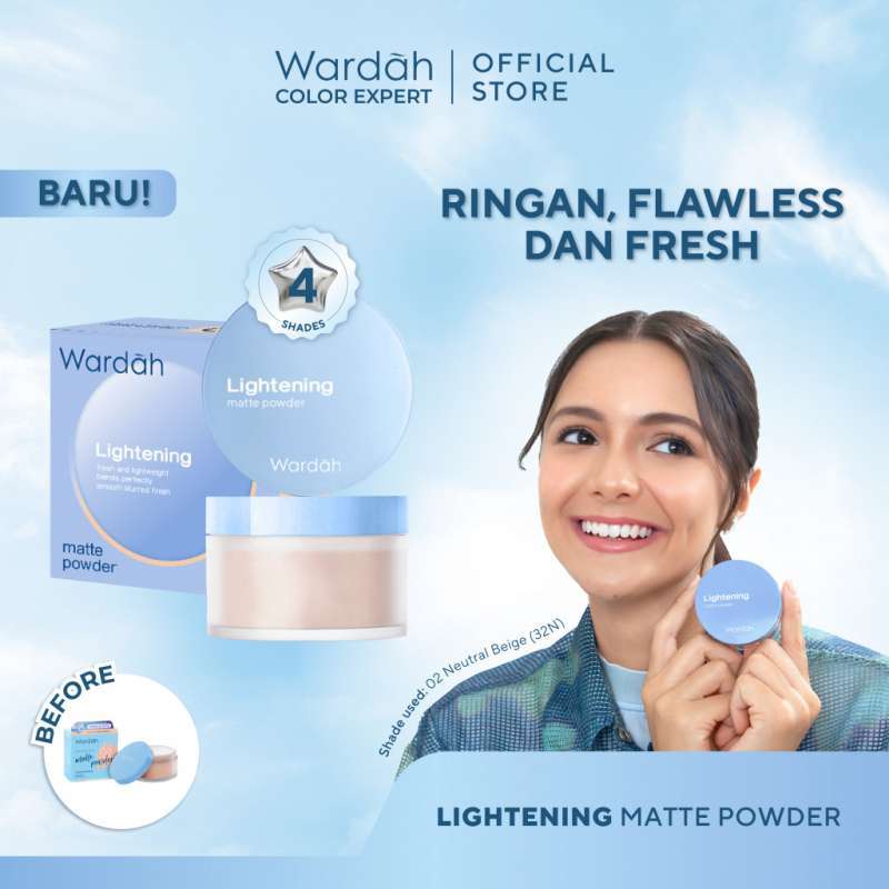 Jual Wardah Lightening Matte Powder 20g - 02 Neutral Beig(32n) Di ...