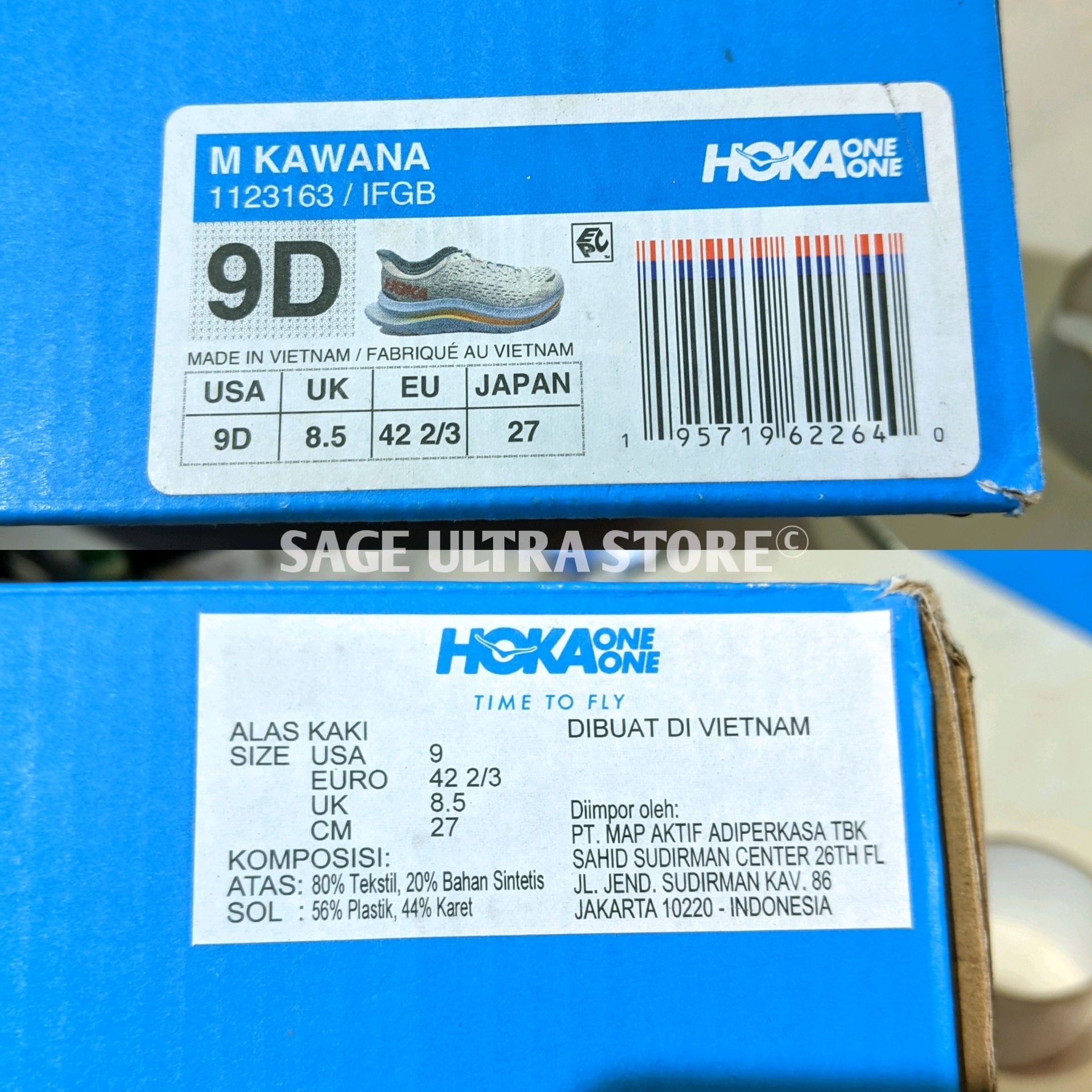 Promo Sepatu Lari Road Running Hoka Kawana Men Pria Original - 43 1/3 Ice Flow Diskon 40% Di ...