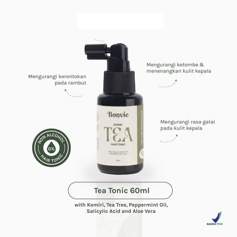 Jual Bonvie Hair Tonic Kemiri Tea 60ml Anti Dandruff - Hair Tonik Rambut Anti Ketombe | Tea Tree ...