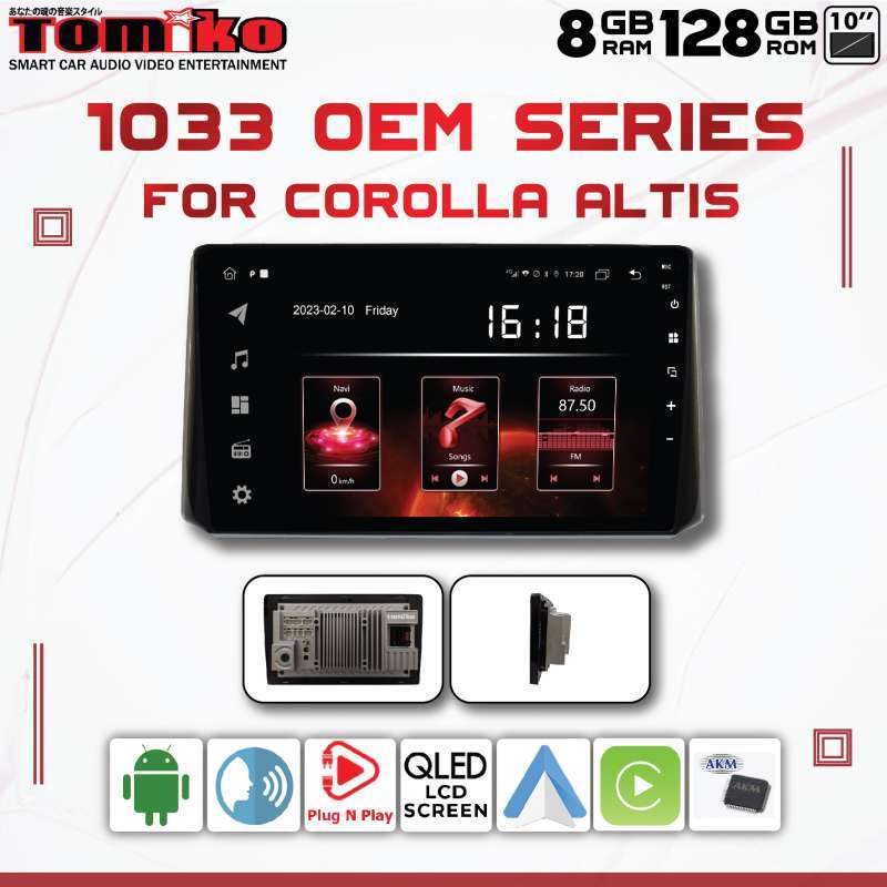 Jual Head Unit Android Tomiko Tmk 1033 Series For Corolla Altis Di ...