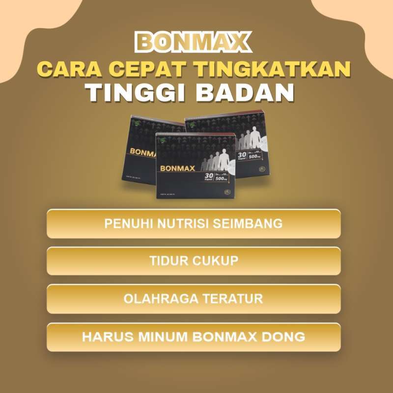 Promo Bonmax Untuk Meninggikan Badan Kapsul Isi 30 Diskon 14% Di Seller Rabie Collection ...