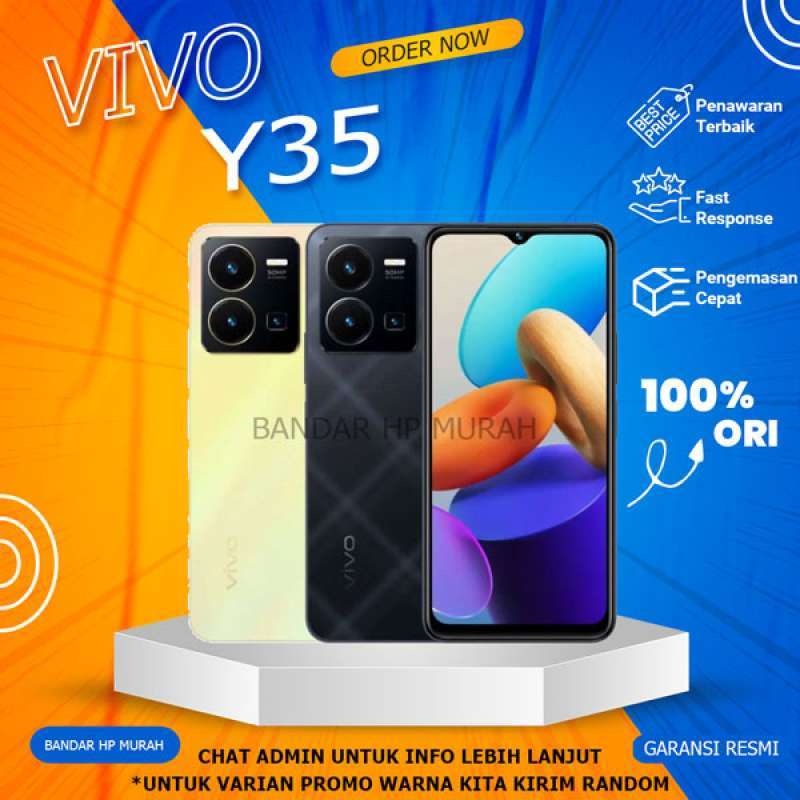 Jual Vivo Y35 8/128gb - Qualcomm Sm6225 Snapdragon 680 4g - 5000mah Fast Charging 44w Garansi ...
