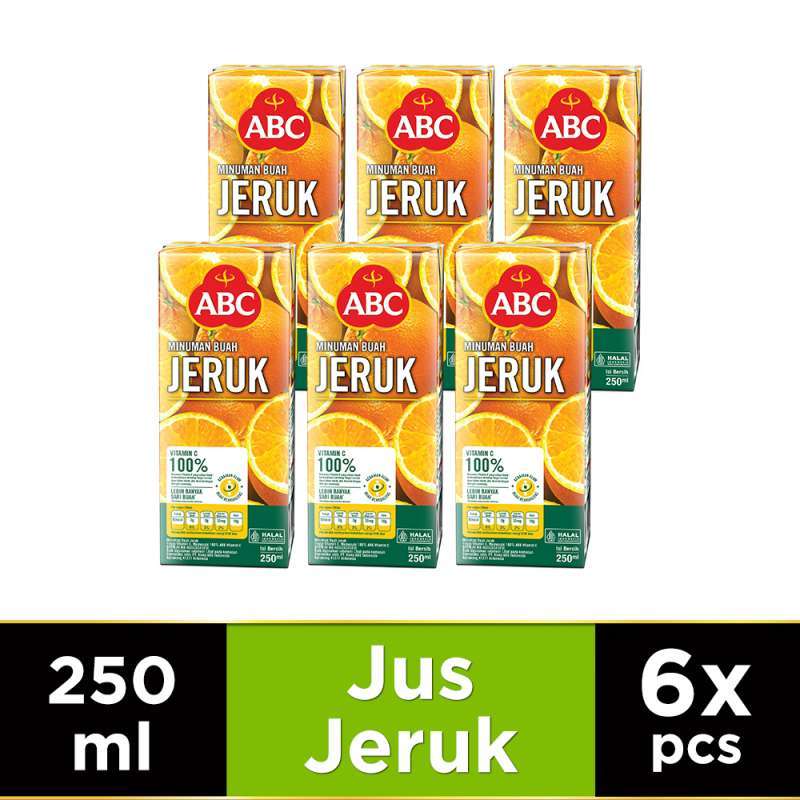 Promo Abc Jus Jeruk 250 Ml - Multipack 6 Pcs Diskon 23% Di Seller Abc ...