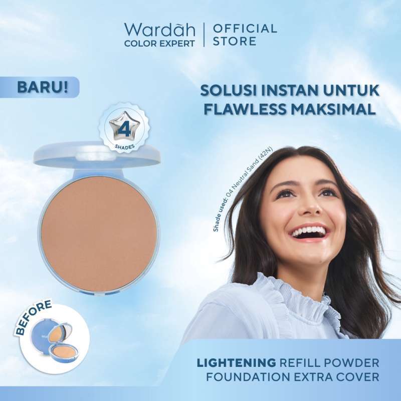 Promo Wardah Refill Lightening Powder Foundation Extra Cover Diskon 15% ...