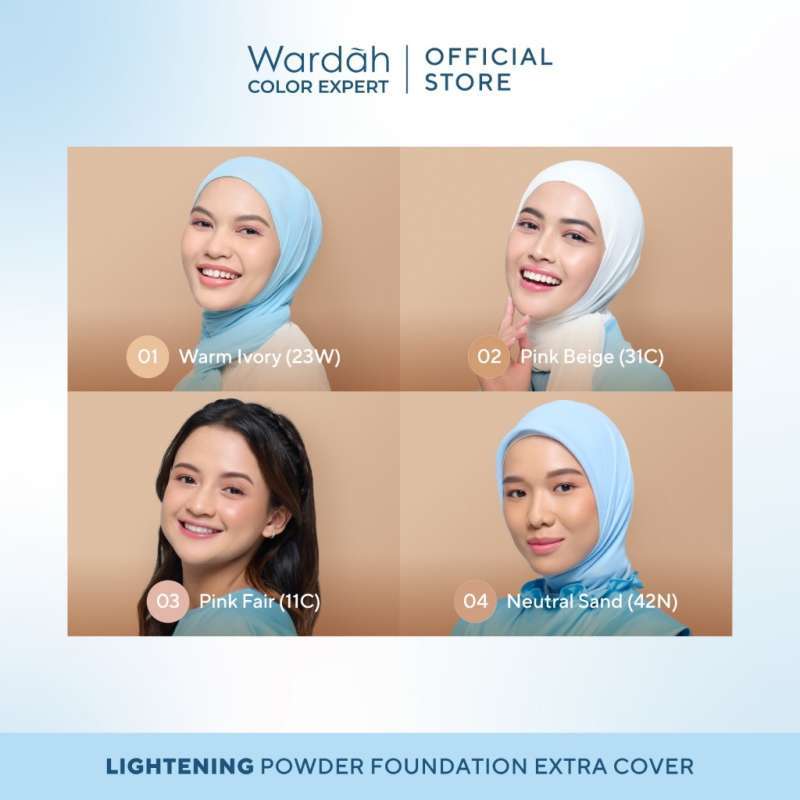 Promo WARDAH REFILL LIGHTENING POWDER FOUNDATION EXTRA COVER - 01 WARM ...
