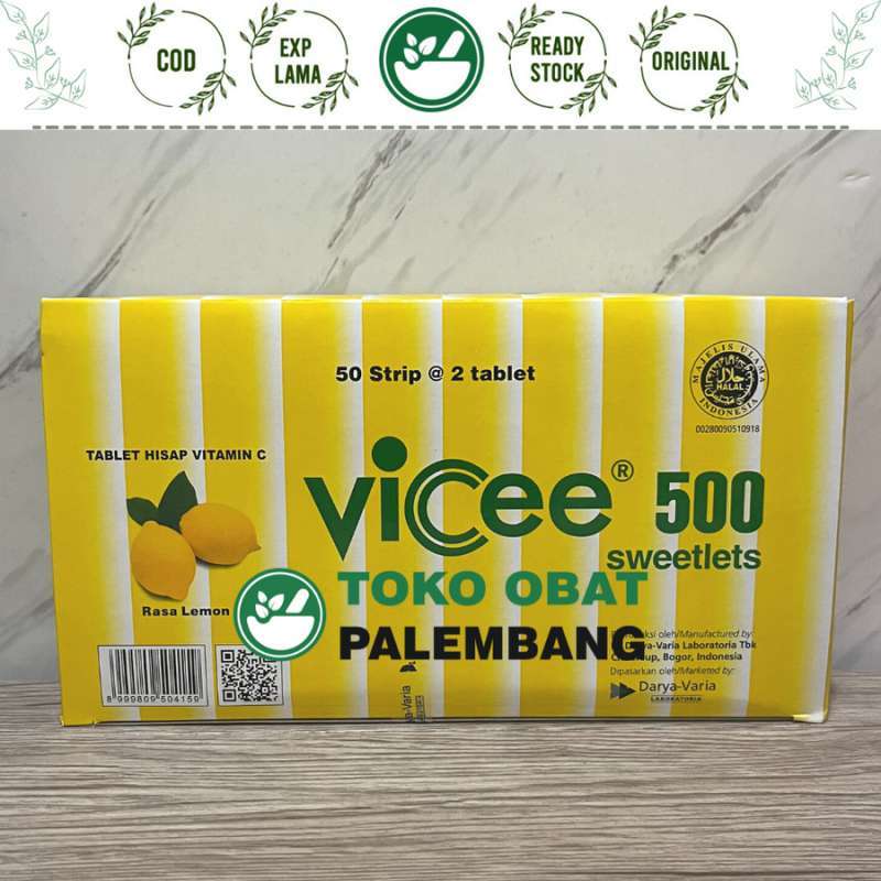 Jual 1 Box Vicee Lemon 50 Strip 100 Tablet 500mg Permen Vitamin C Di ...