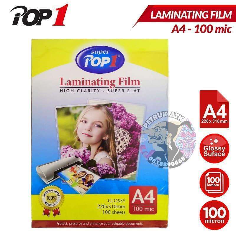 Jual [pak] Laminating Pouch Film A4 100 Micron Pop1 (100 Lembar) Di Seller Petruk Sejahtera Atk ...