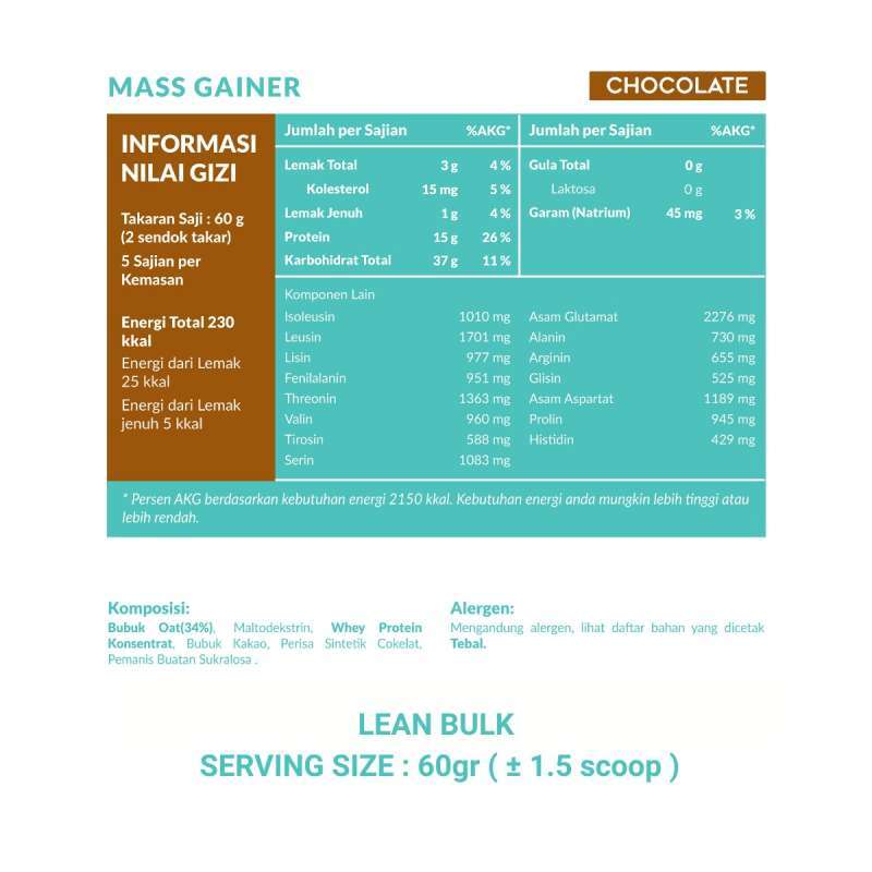 Jual Puro Mass Gainer Weight Gain Susu Protein Penambah Berat Badan ...