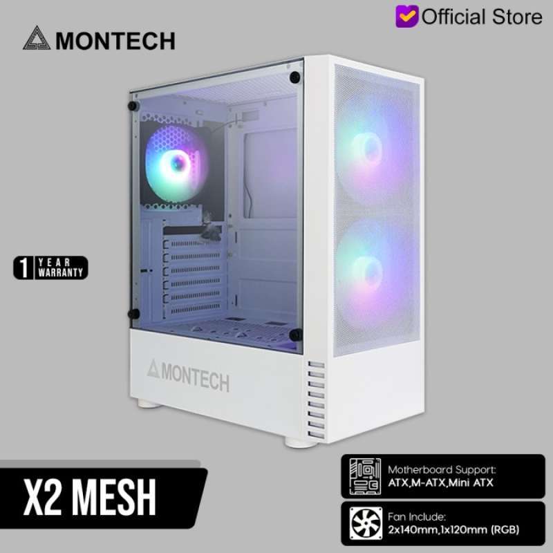 Jual Montech X2 Mesh Mid Tower Atx Case - White Di Seller Gamer's Outpost - Mangga Dua Selatan ...