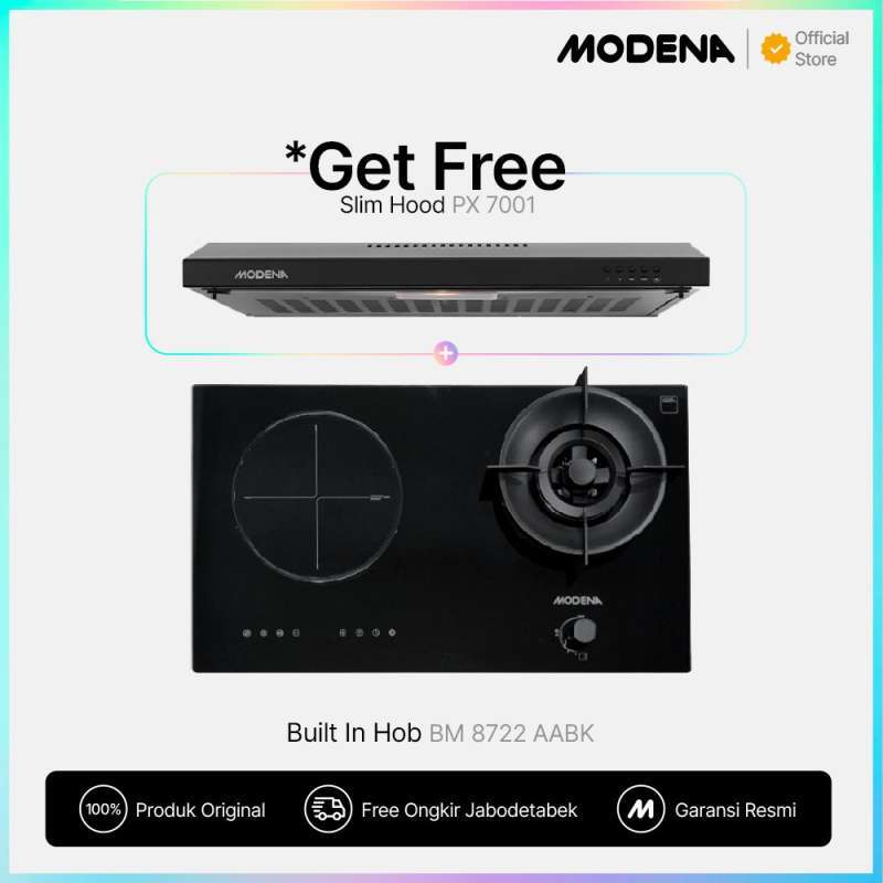 Promo MODENA Built-in Hybrid Hob - BM 8722 AABK Diskon 15% di Seller MODENA Official Store ...