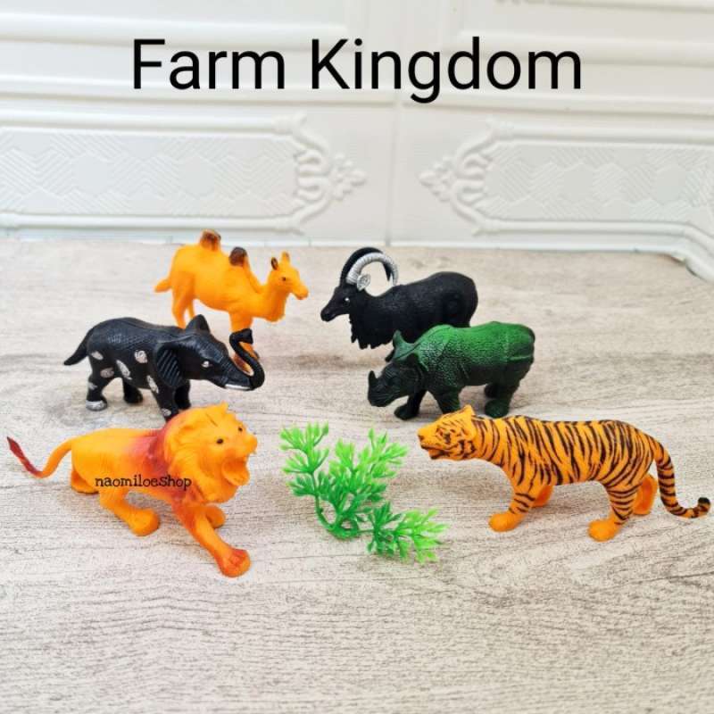 Promo Farm Kingdom Topper Kue Animal Hewan Safari Plastik Mainan ...