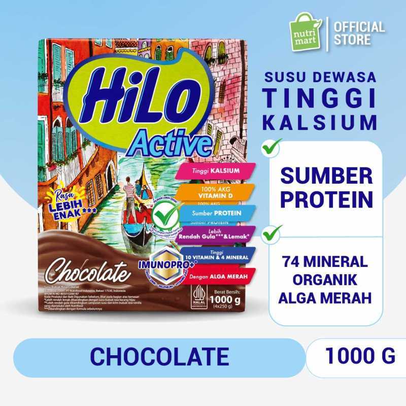 Promo HiLo Active Chocolate 1000g - Susu Tinggi Kalsium Rendah Lemak ...