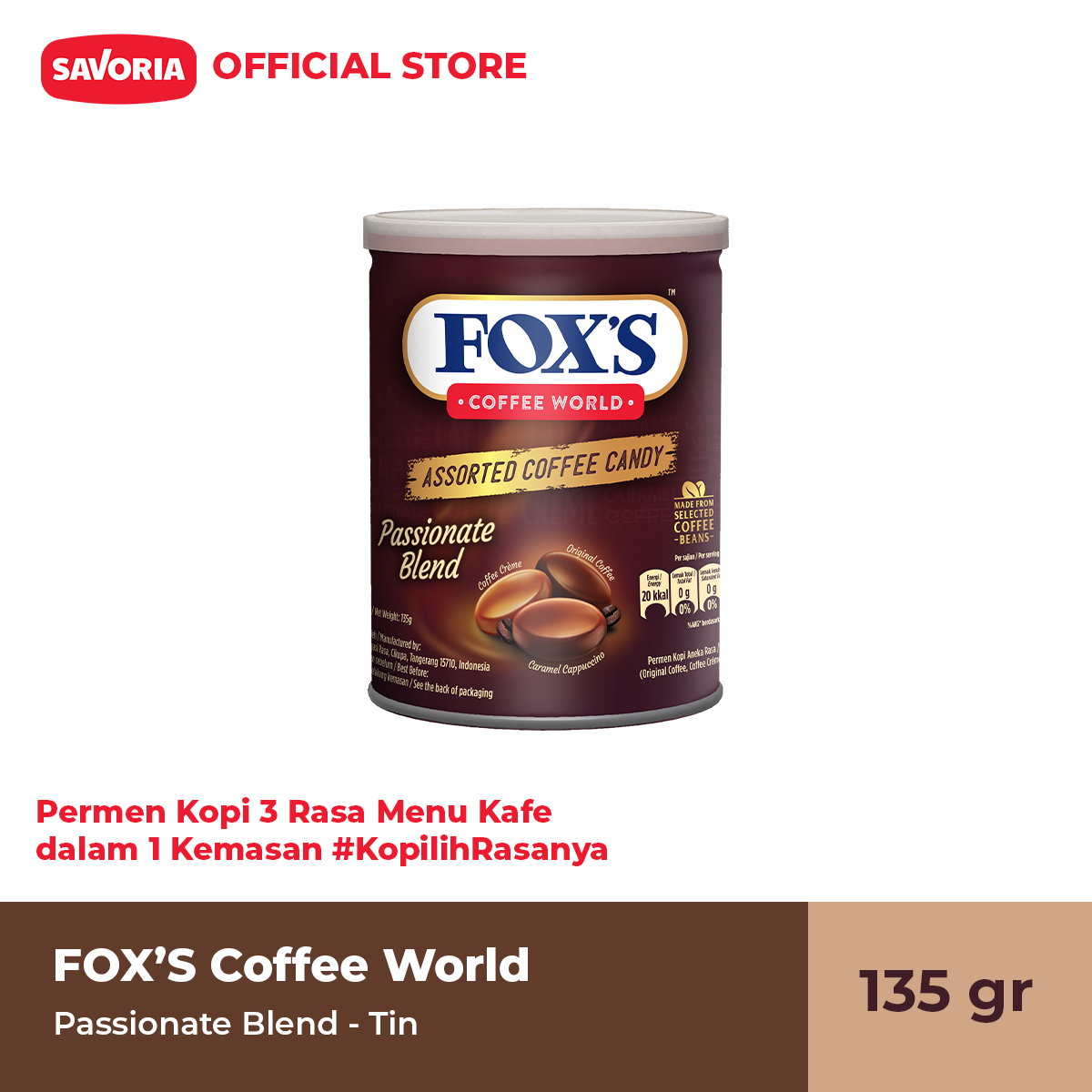 Jual Surabaya - FOX'S Coffee World Passionate Blend Tin - Permen Kopi ...