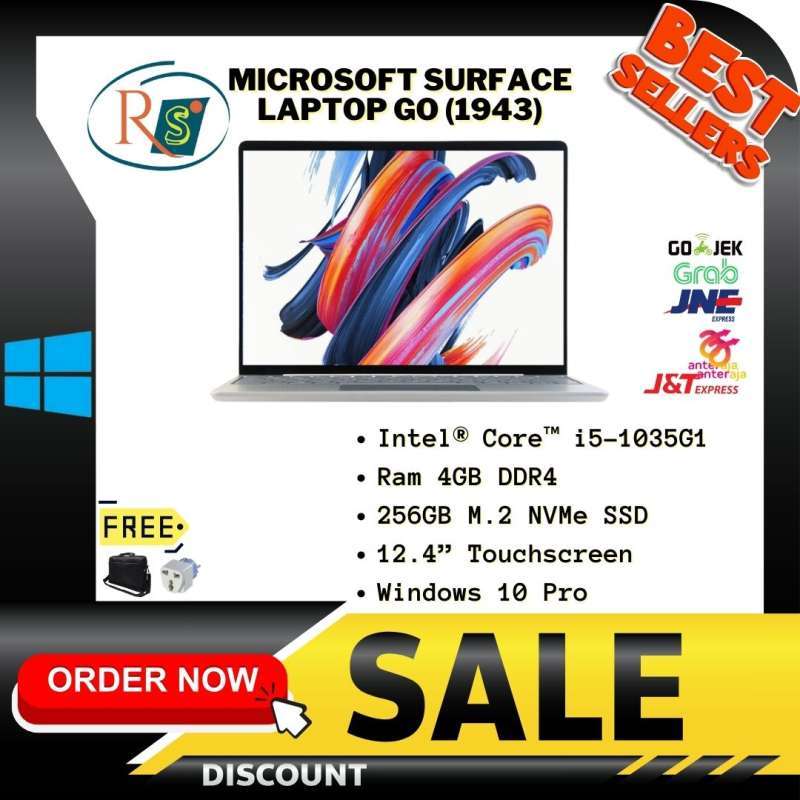 Promo Microsoft Surface Laptop Go (1943) With I5 10th Gen And 256gb Ssd ...