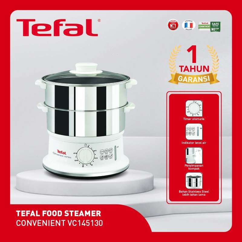 Promo Tefal Food Steamer CONVENIENT VC1451 – Pengukus Kukusan Stainless ...